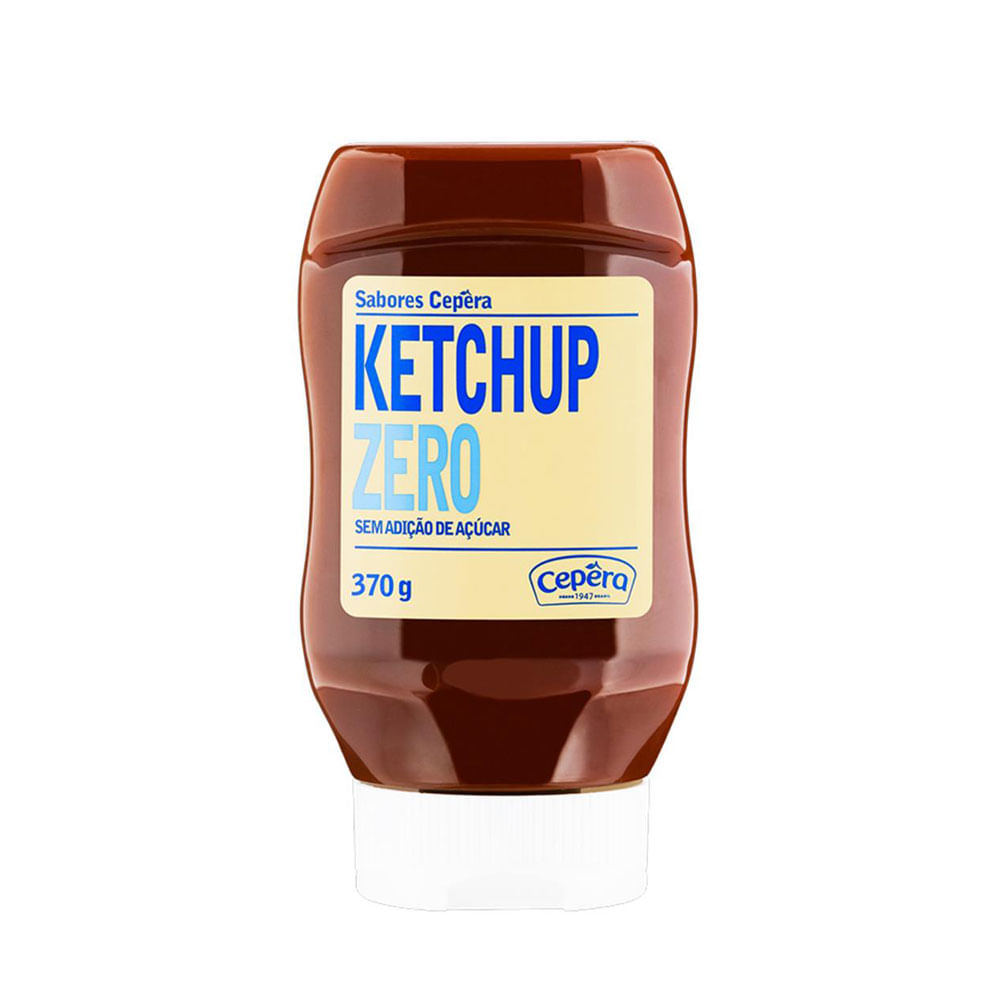 KETCHUP CEPERA ZERO FRASCO 370G - hiperideal